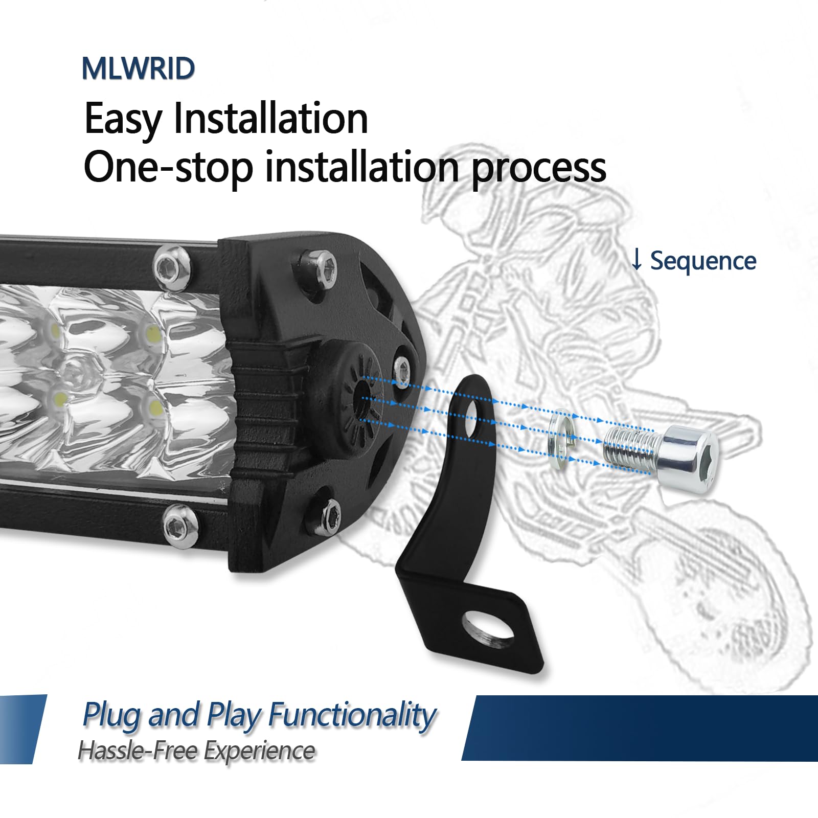 Dirt Bike Light Bar AUTOVIC 60W Kit – Universal LED Light Bar With ...