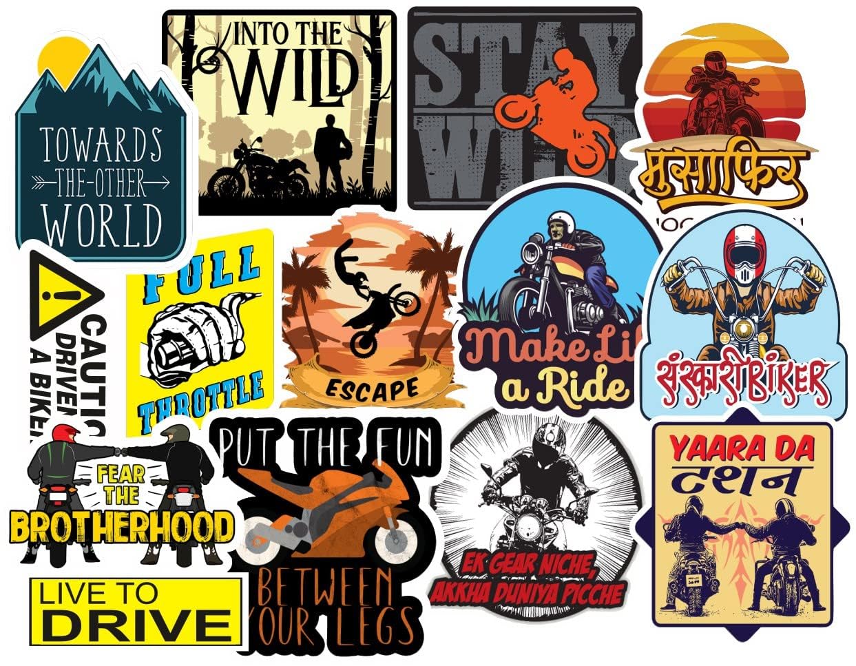 GRAPHIX DESIGN Helmet Stickers & Bike Stickers and Decals (3 inch ...