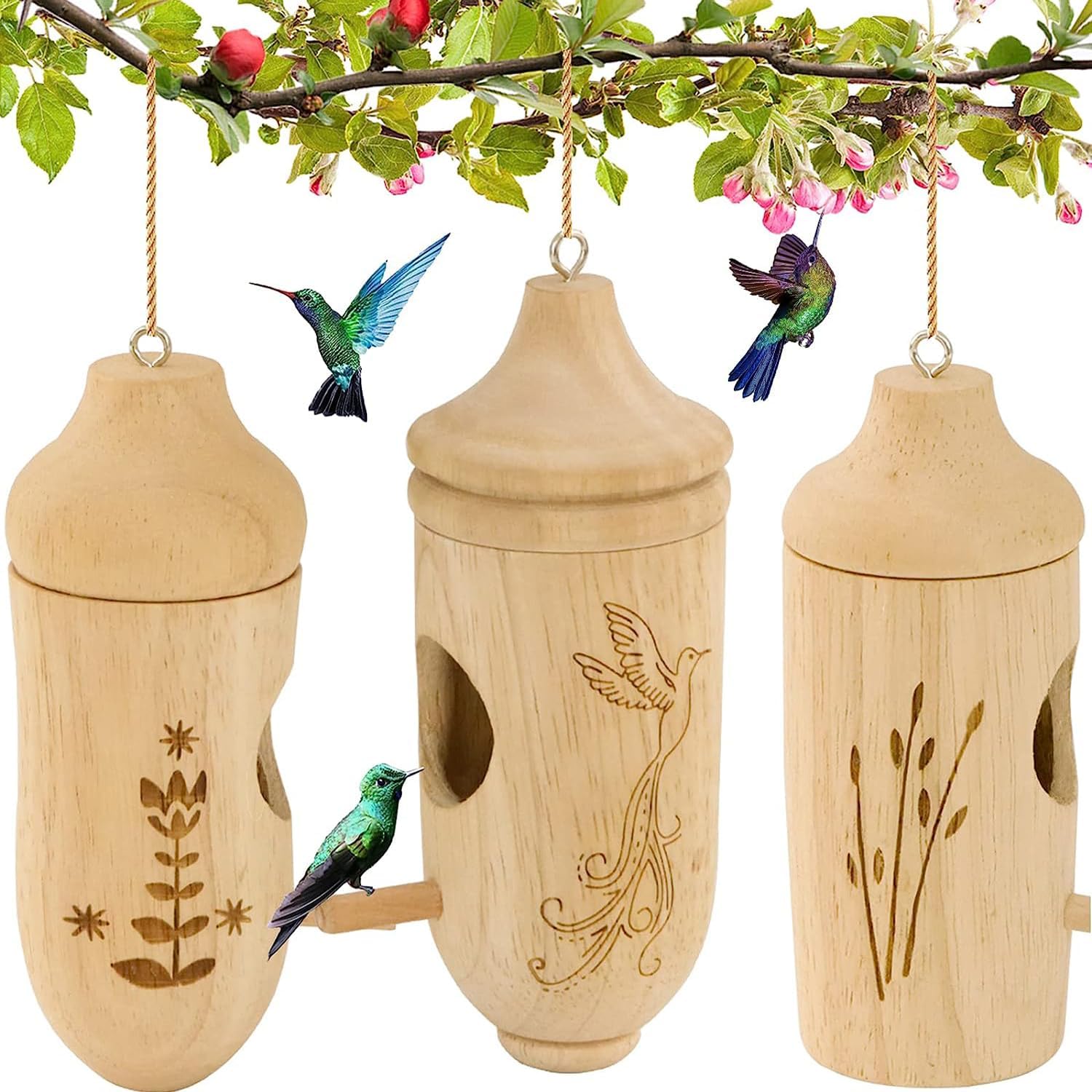 Amazon.com: HYFPPET Hummingbird Houses,Bird Houses for Outside Hanging ...
