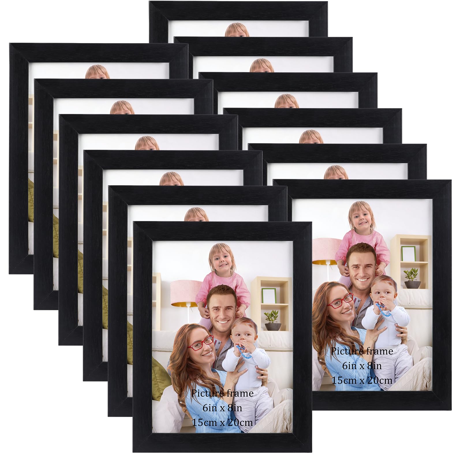 Giftgarden 8x6 Photo Frames Black Picture Frame 6x8 for Wall or ...
