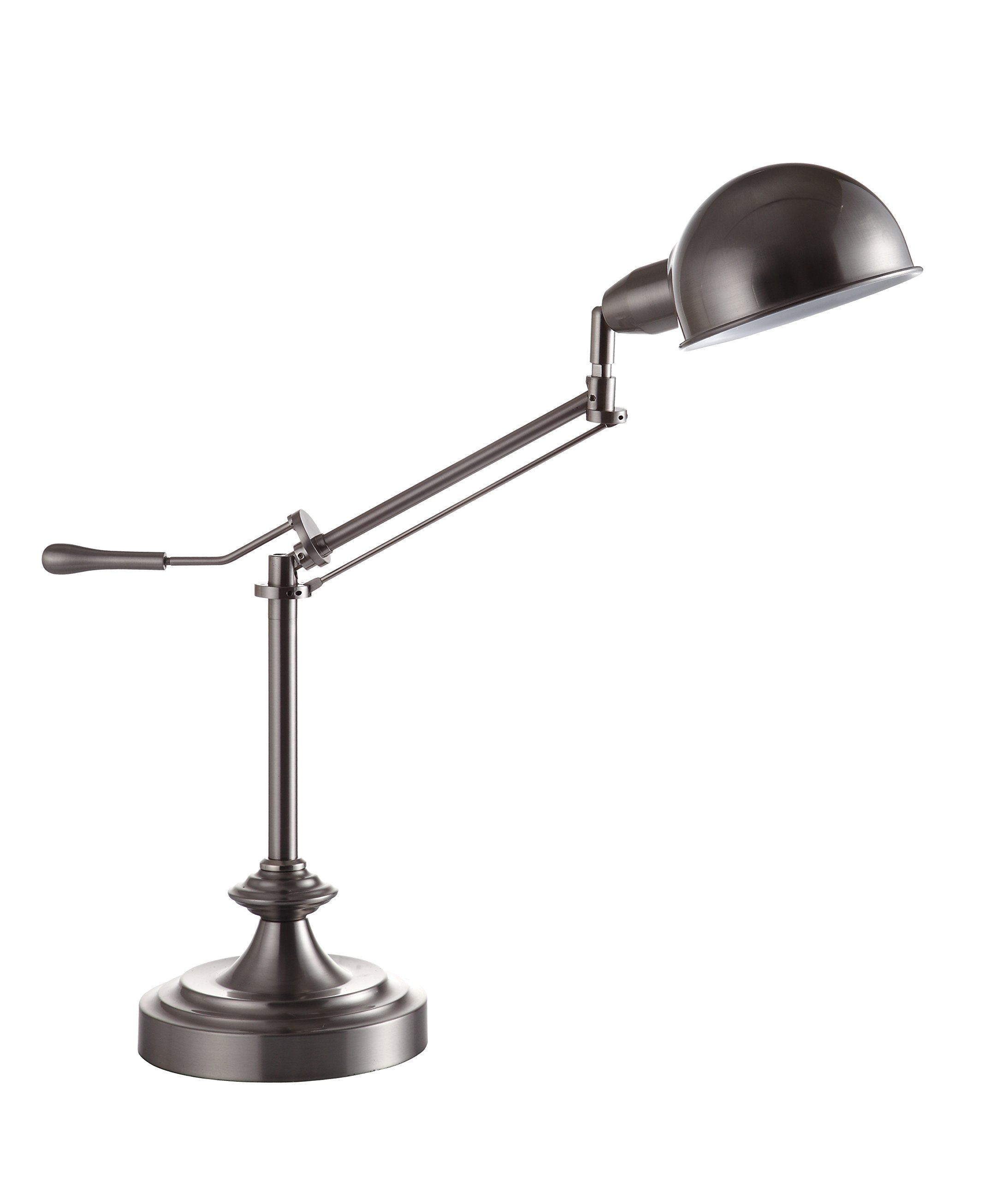 SH Lighting 31186T-BN Brush Adjustable Task Table Lamp, 25"W, Nickel ...