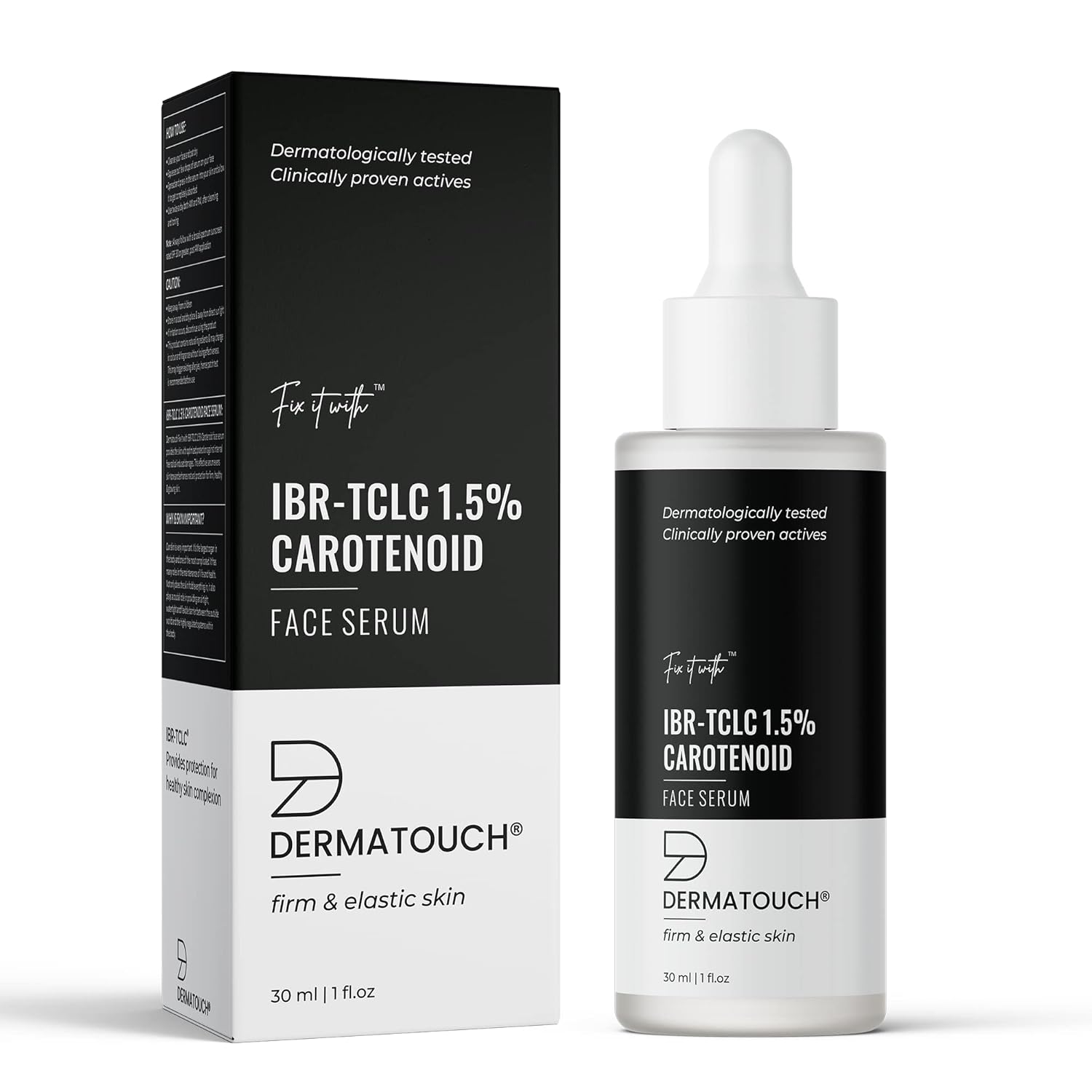 DERMATOUCH Fix-it-with IBR-TCLC 1.5% Carotenoid Face Serum | For skin lightening, firm skin ...