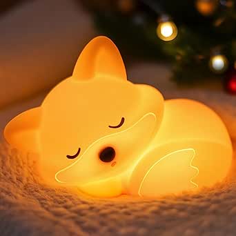 Fox Gifts, Cute Fox Night Light, Animal Silicone Nursery Lamp with ...