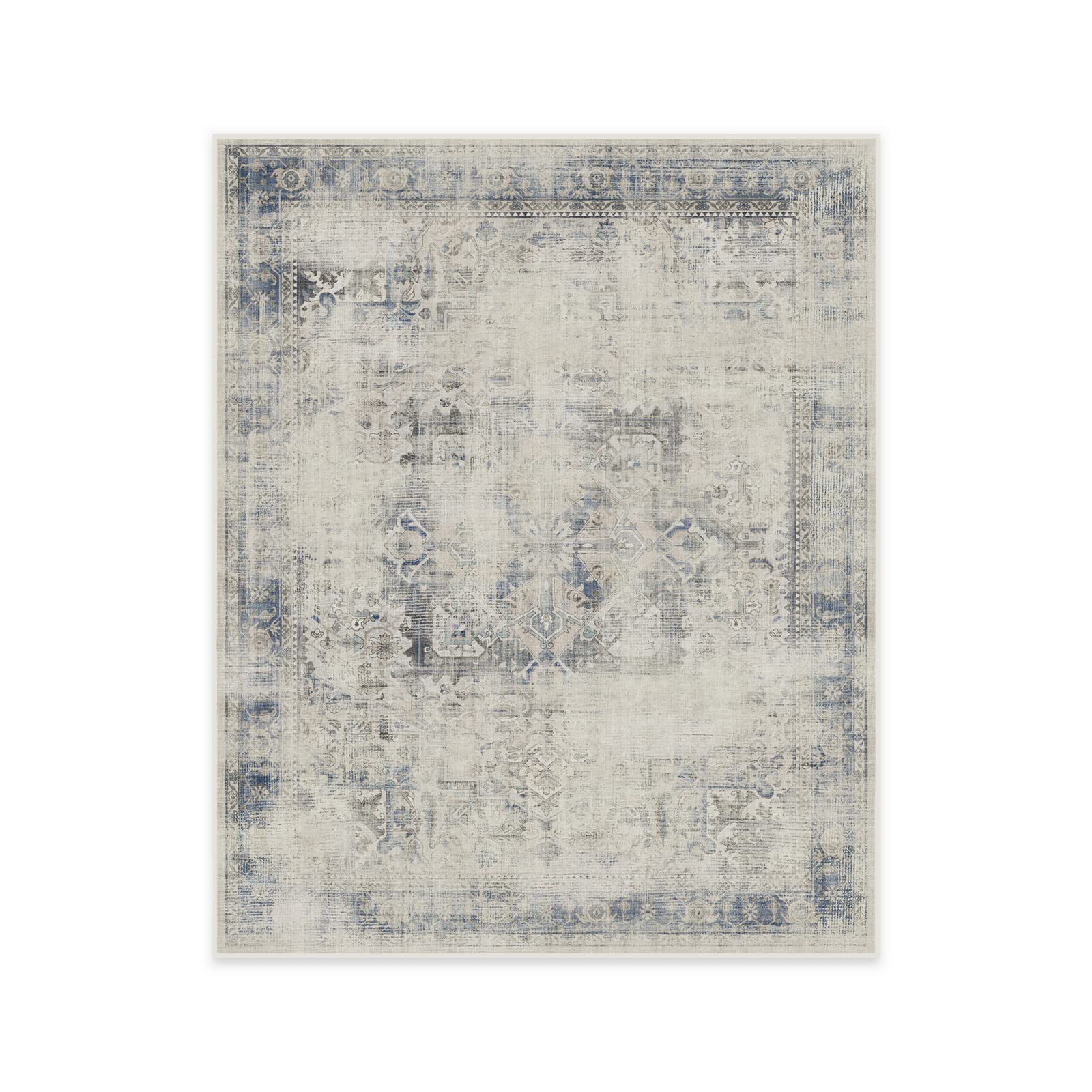 RUGGABLE Kamran Washable Rug - Perfect Vintage Area Rug for Living Room ...