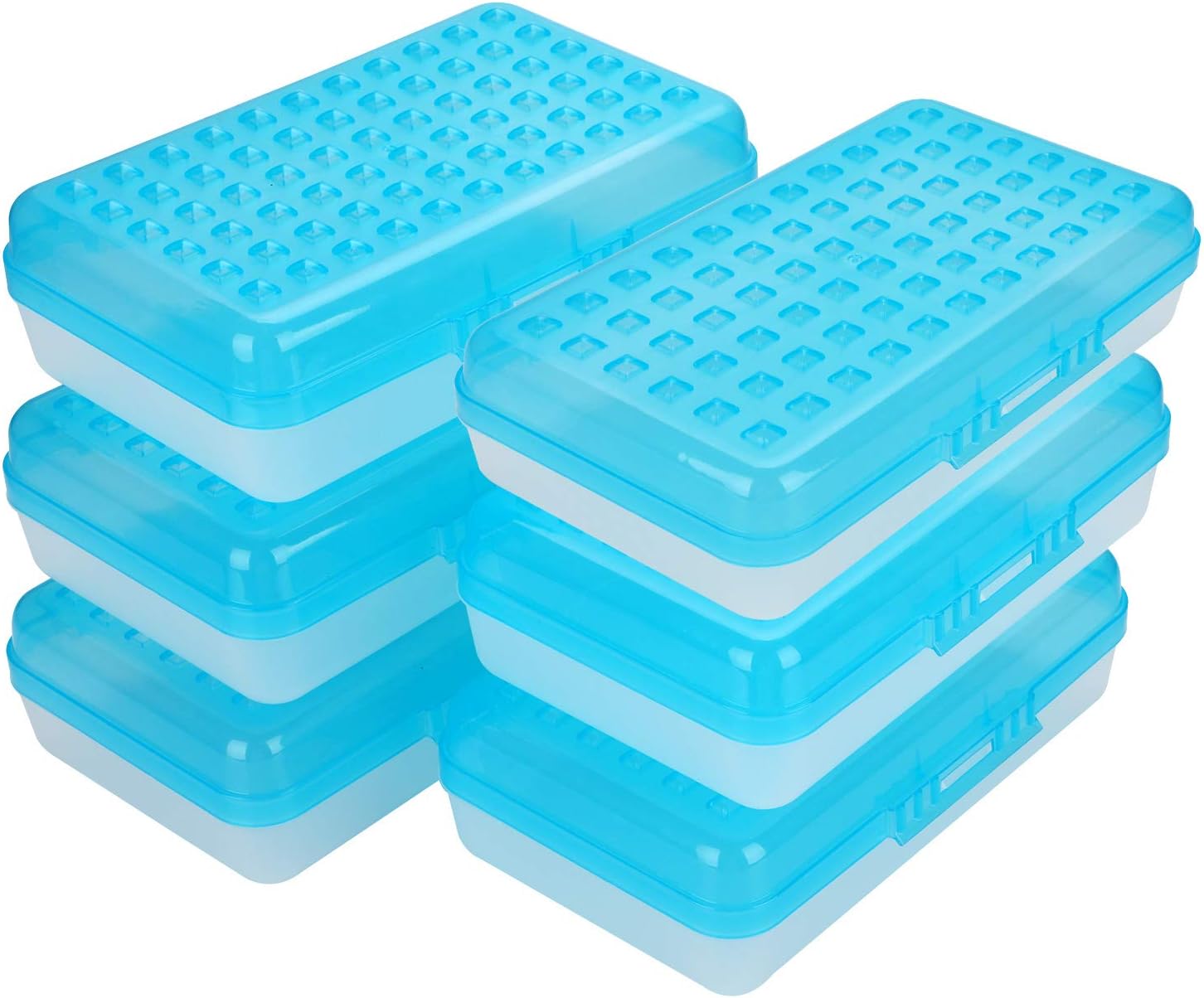 Amazon.com : Amazon Basics Plastic Pencil Box, Pack of 4, Multi, Solid ...