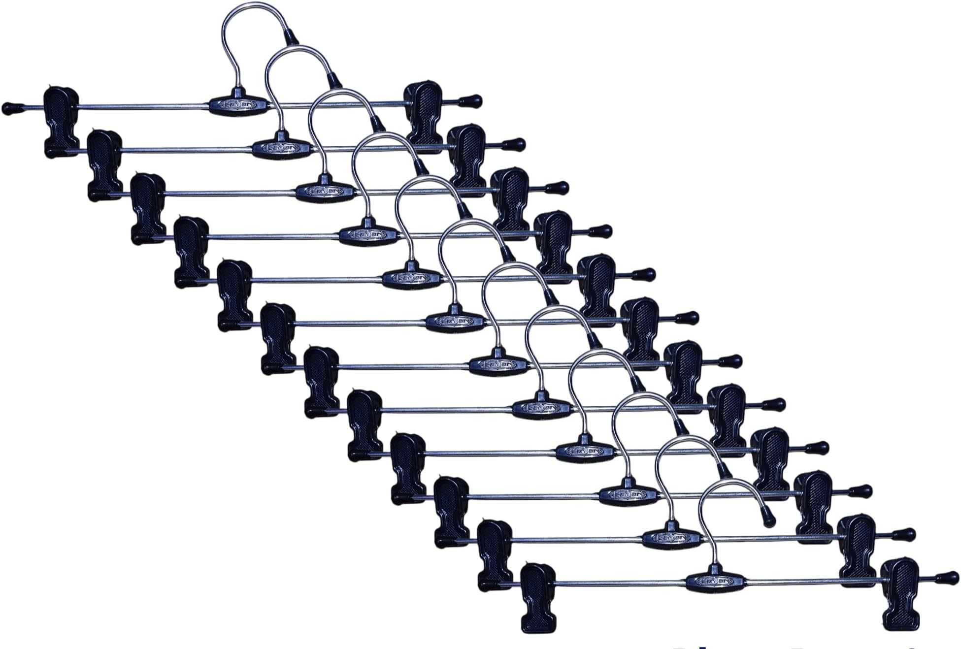 DECOFOLD Black Metal Adjustable Non Slip Clips | Space Saving Swivel ...