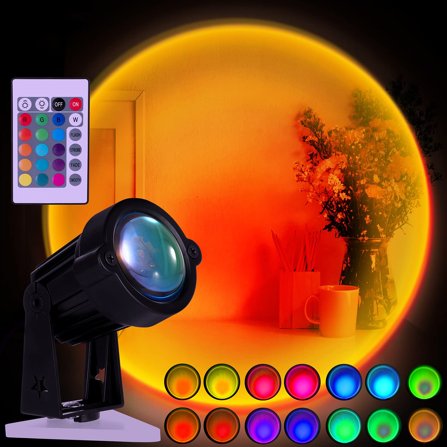 Buy Sunset Lamp Projection RGB Sun Light Projector led Rainbow Sunlight ...