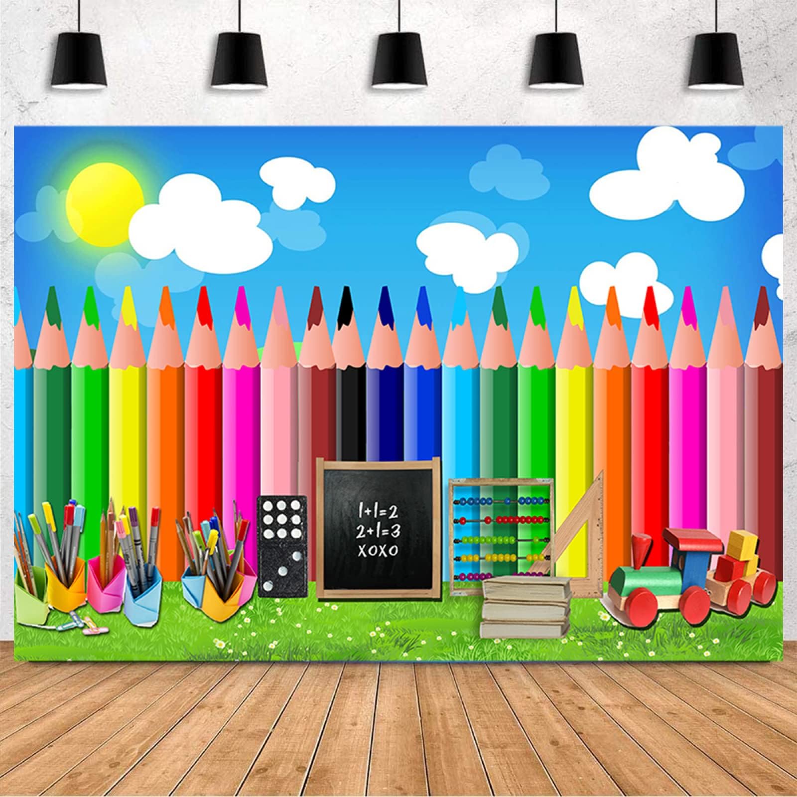 Amazon.com : Welcome Back to School First Day Backdrop Kindergarten ...
