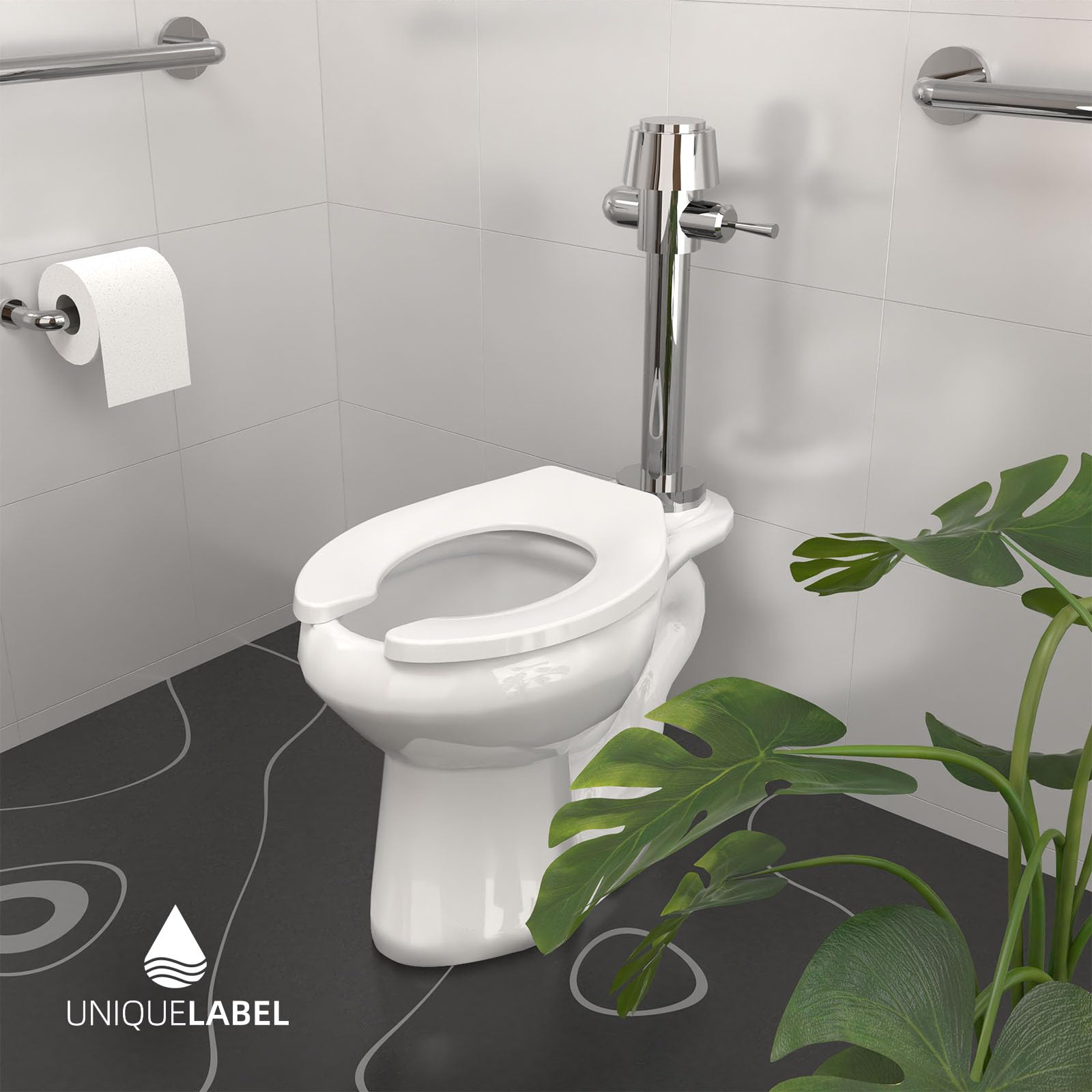 Commercial Heavy Duty Open Front Toilet Seat without Cover, Never ...