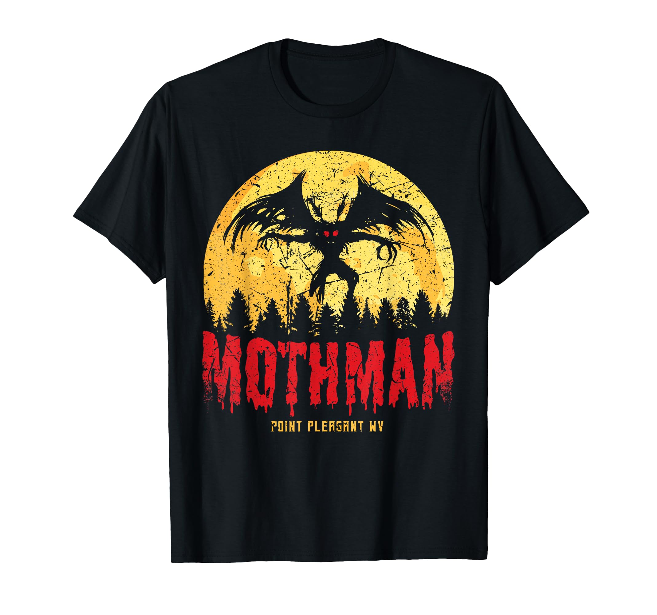Amazon.com: Mothman Cryptid Point Pleasant Gothic Cryptides Halloween T-Shirt : Clothing, Shoes ...