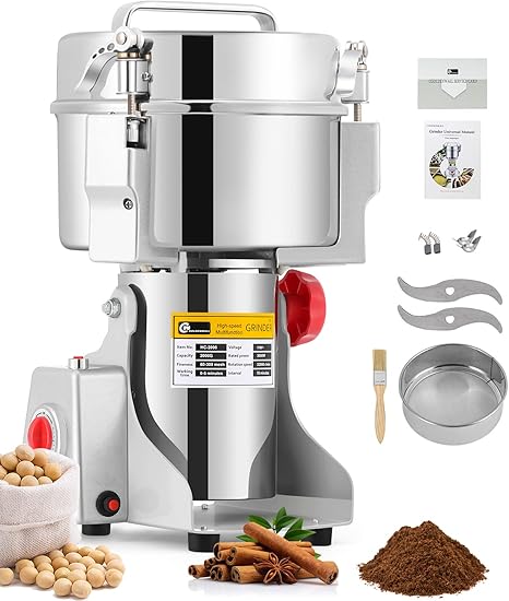 Amazon.com: CGOLDENWALL 1000g Electric Grain Grinder Mill Safety ...