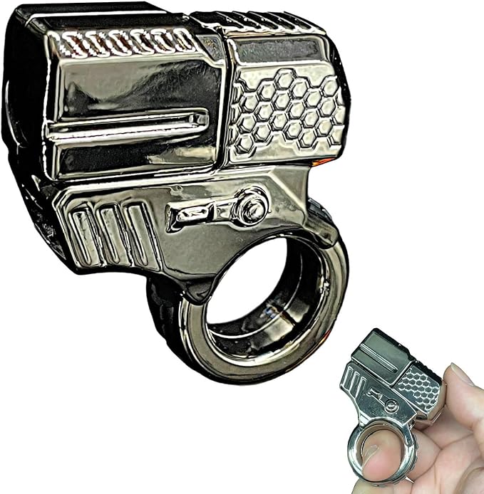 Amazon.com: Alloy Gun Shape Fidget Ring EDC Fidget Spinner Metal Hand ...