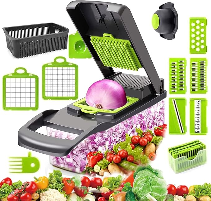 Amazon.com: Multifunctional Vegetable and Fruit Chopper 15 in 1 chopper ...