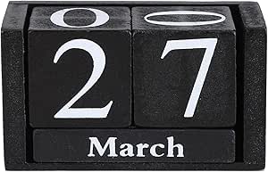 Amazon.com : Vintage Wood Calendar, Vintage Wooden Calendar Desktop ...