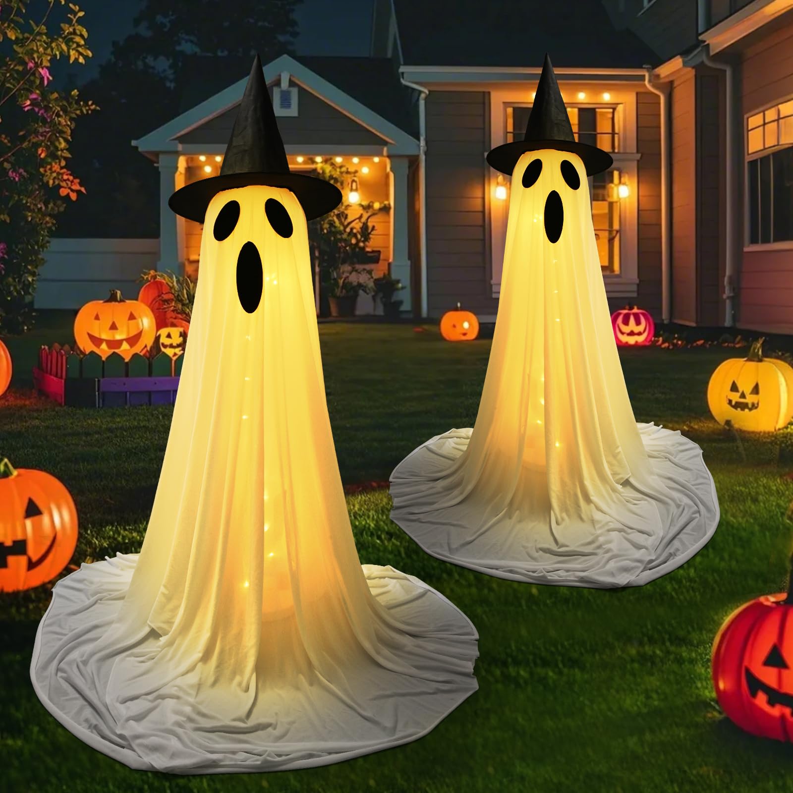 Amazon.com: Inova Lighting Halloween Decorations Outdoor 2 Packs, Cute ...