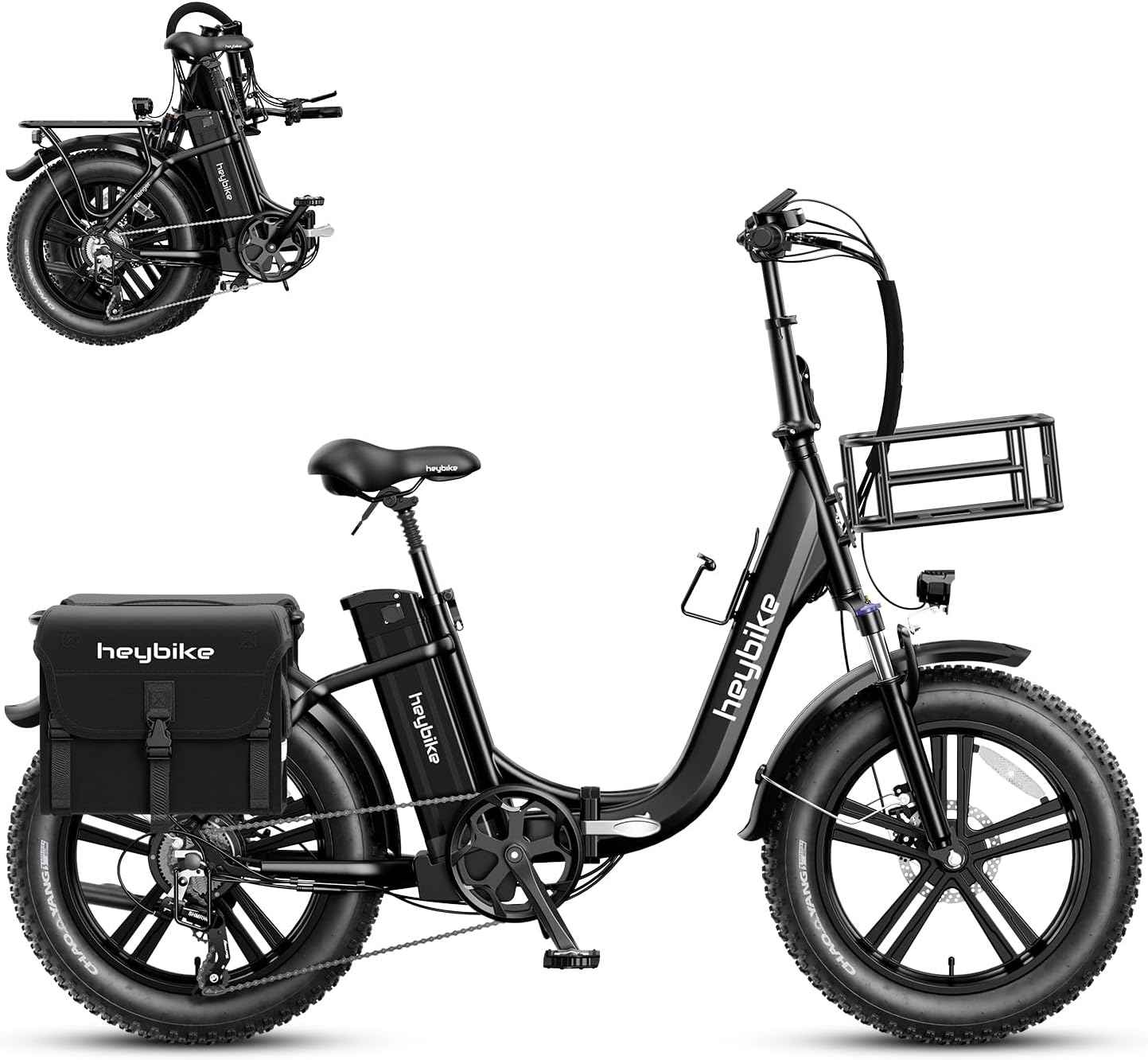 Amazon.com : Heybike Ranger Electric Bike for Adults 500W Foldable Ebike with 48V 15Ah Removable ...