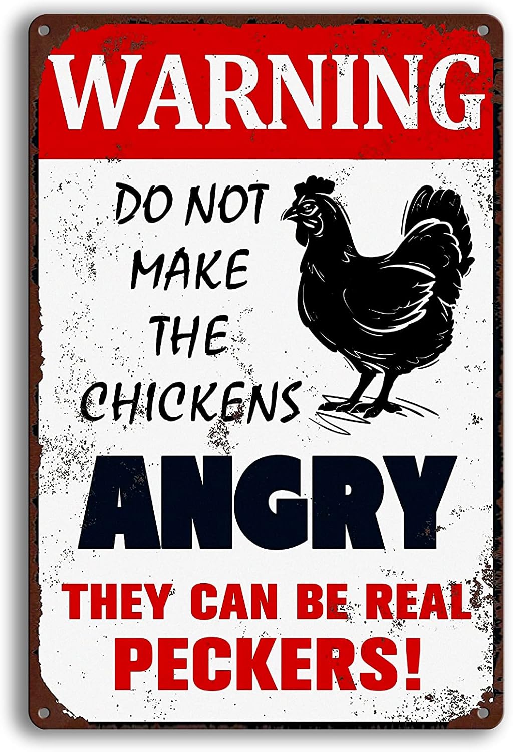 Amazon.com: Funny Metal Chicken Coop Signs, Warning Do Not Make The ...