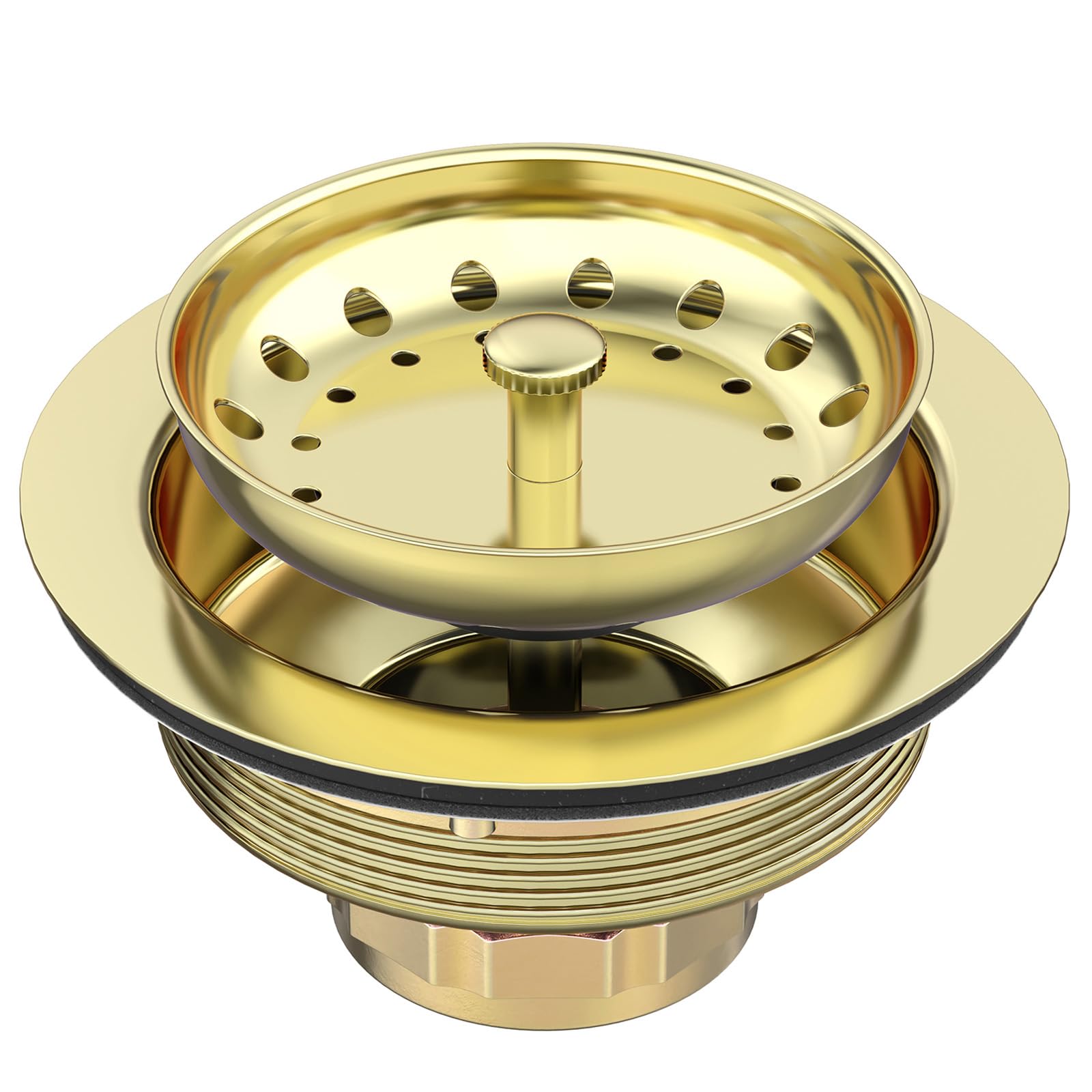 BOTEMY Stainless Steel Gold Sink Drain Strainer Kit 3-1/2 inch Kitchen ...