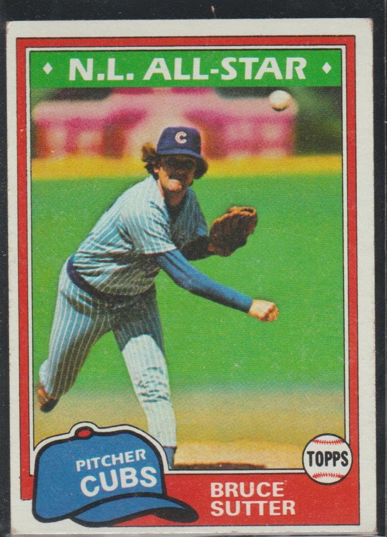 Amazon.com: 1981 Topps Bruce Sutter Cubs All Star Baseball Card #590 ...