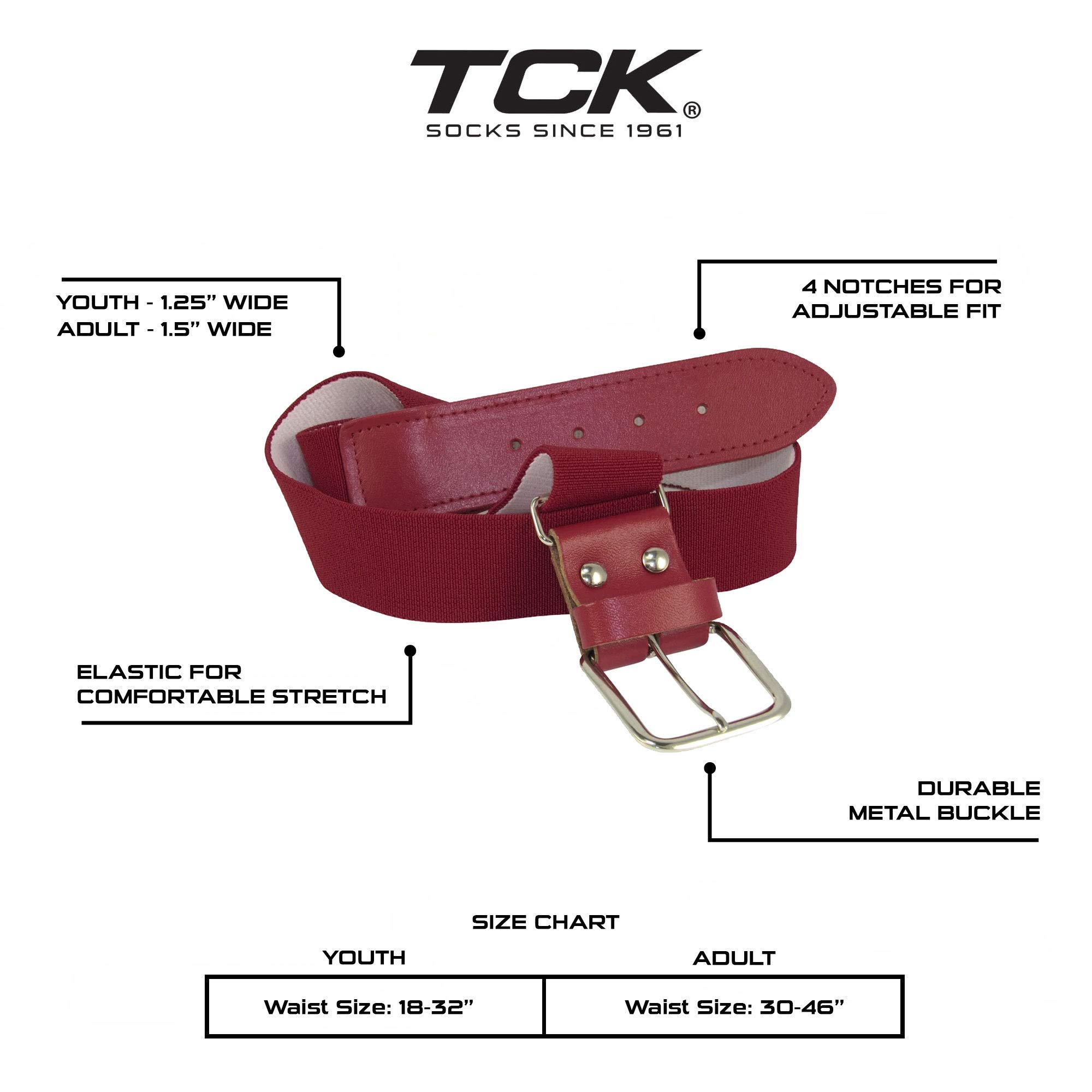Snapklik.com : TCK Baseball/Softball Adult Belt & Socks Combo Set
