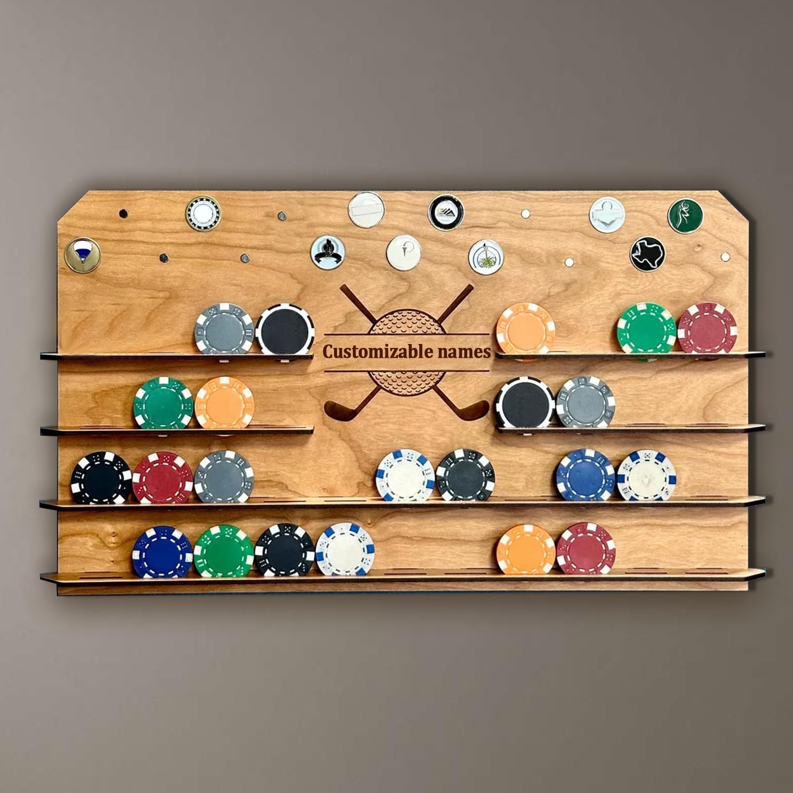 Amazon.com: Personalized Golf Ball Marker Display, Wooden Golf Ball ...