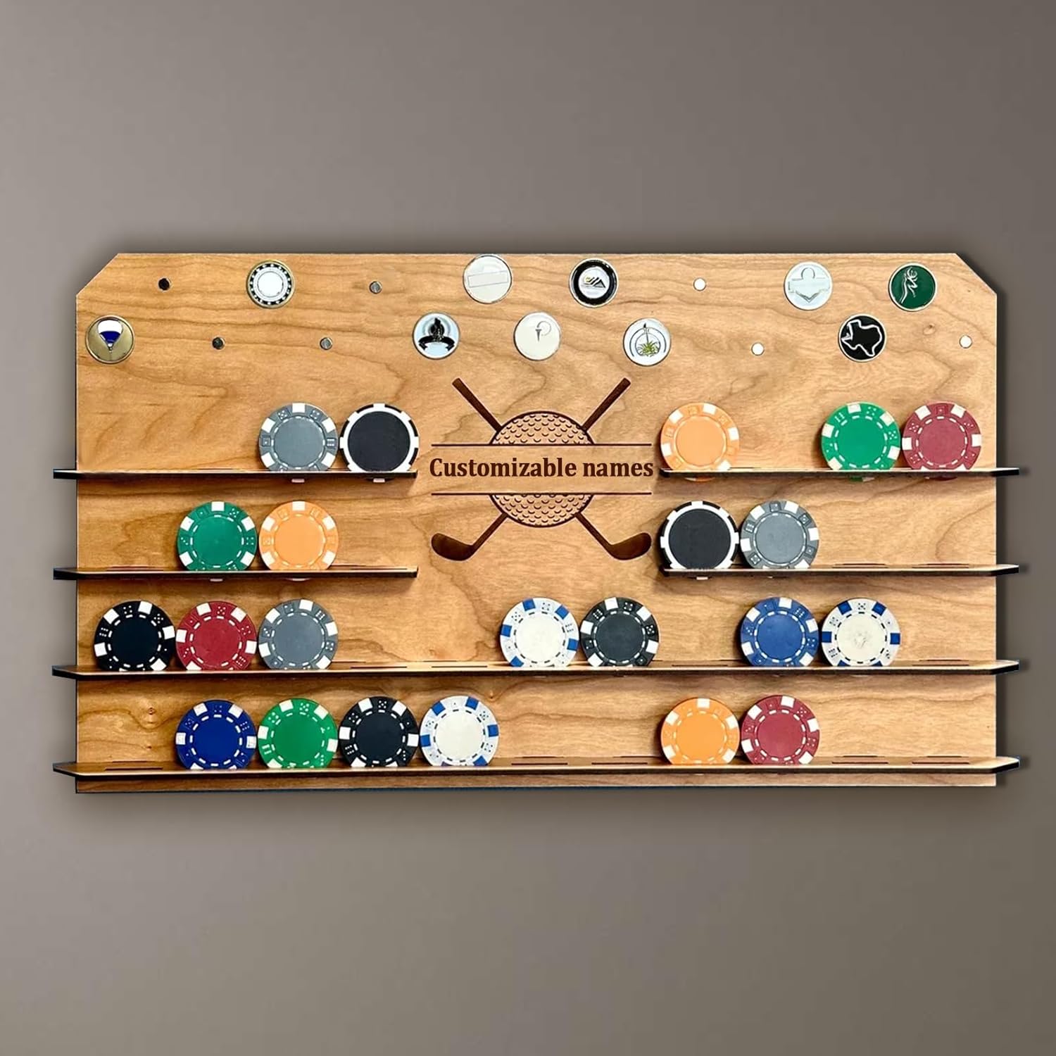 Amazon.com: Personalized Golf Ball Marker Display, Wooden Golf Ball ...