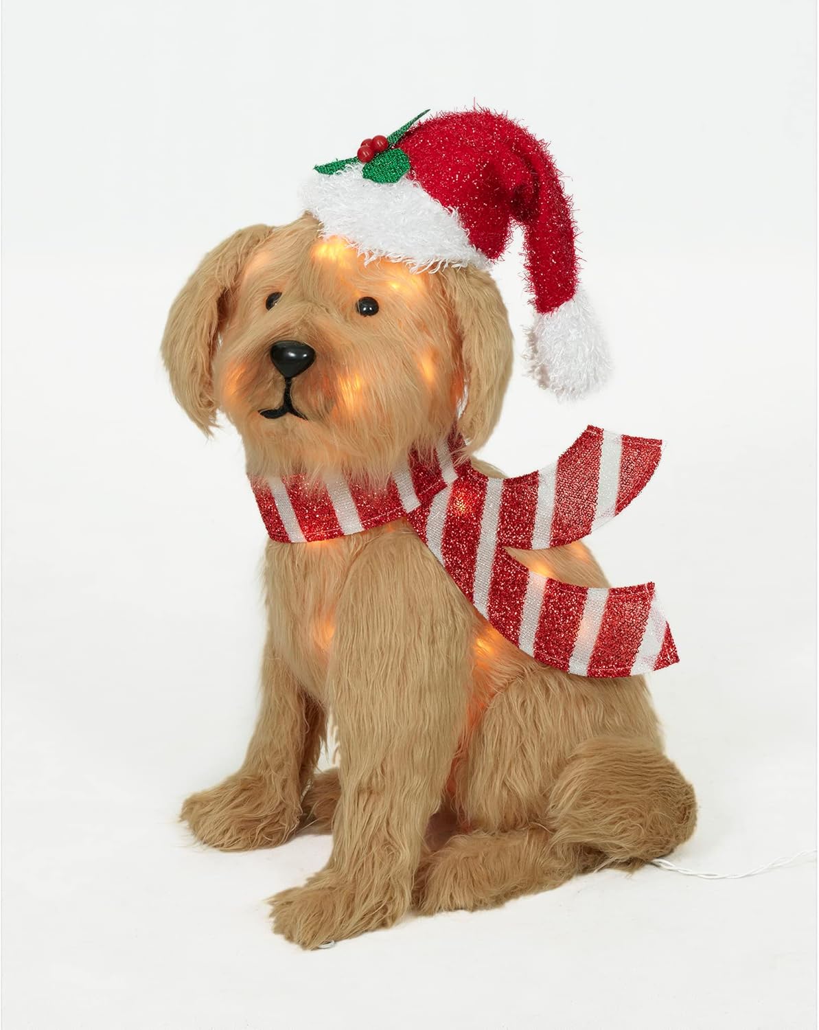 Amazon.com: Holiday Time 24" Light-up Plush Golden Dog, with 35 Clear ...