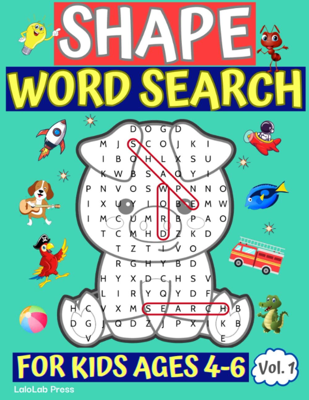 Shape Word Search for Kids Ages 4-6: 101 Shaped Puzzles with Super Fun ...