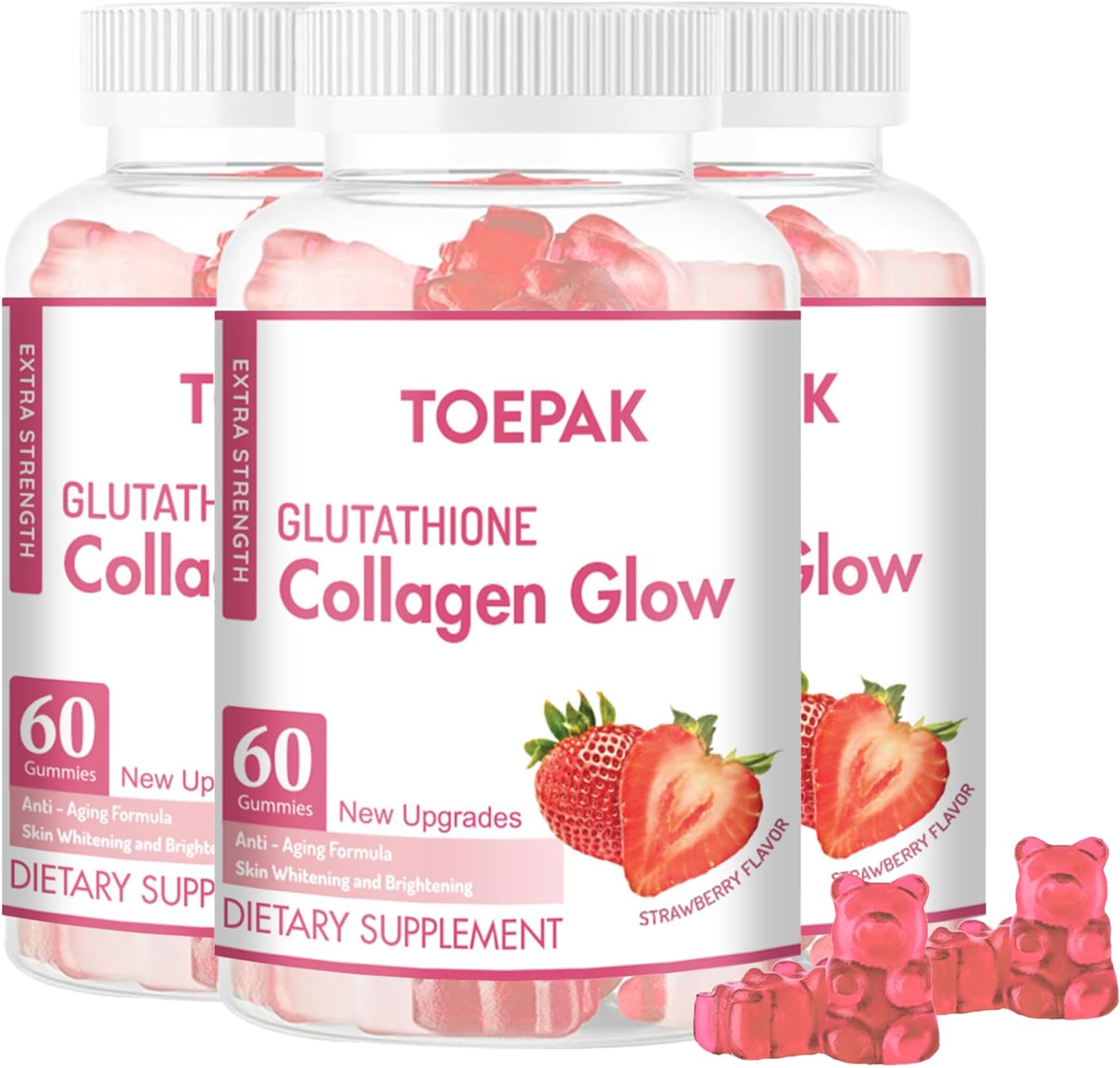 Amazon.com: Multi Collagen Protein Glow Beauty Collagen Gummies, Women ...