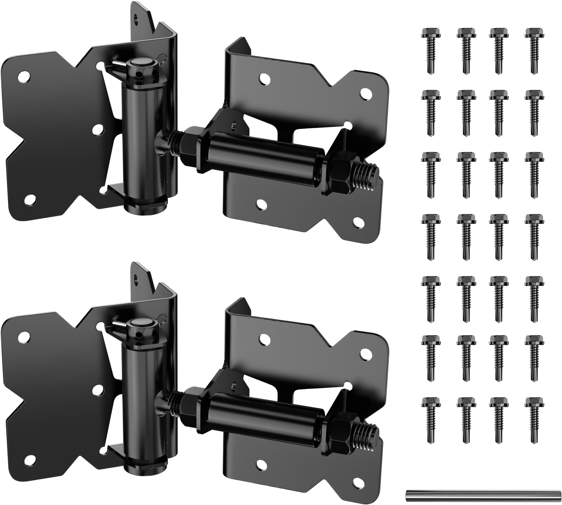 Amazon.com: JZVXX Set of self Closing Fence Gate Hinge and Latch for ...