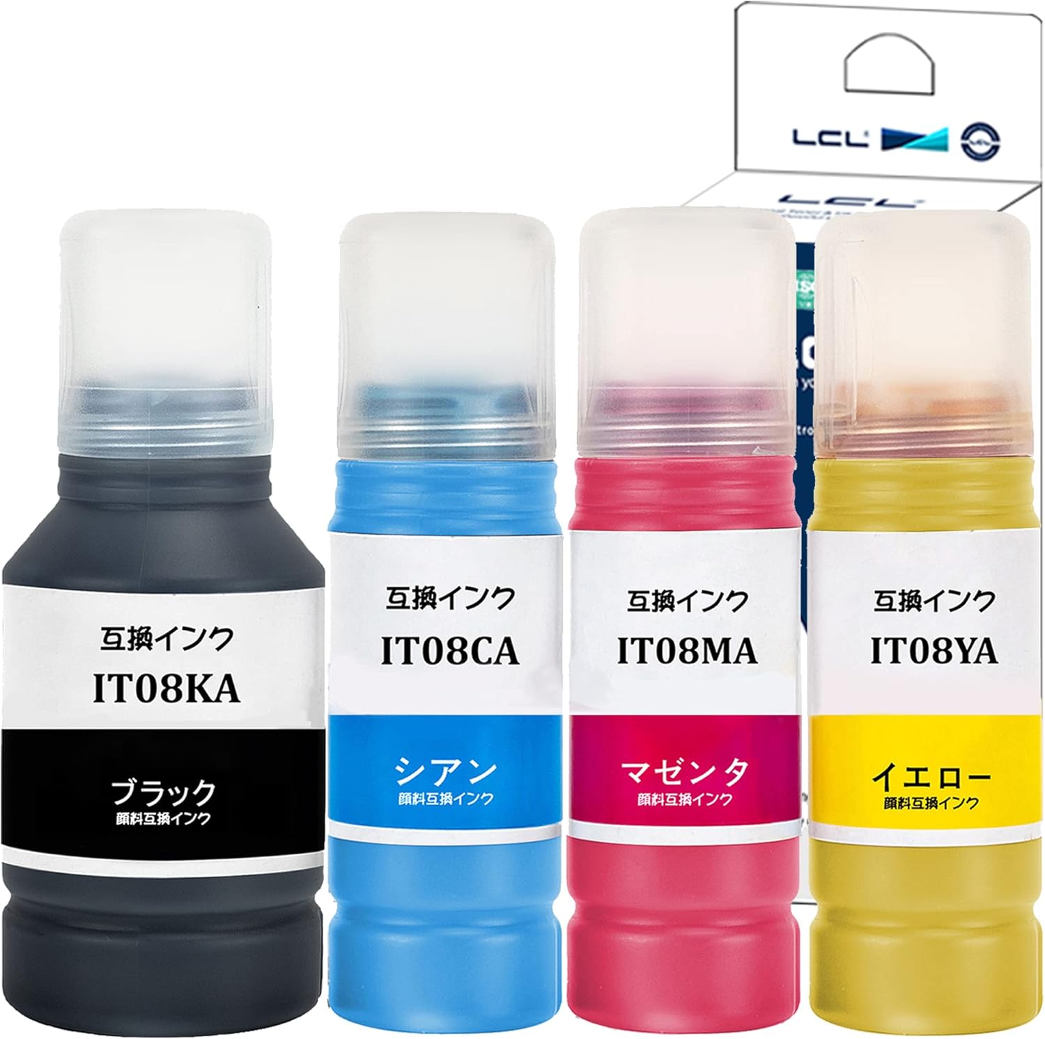 Amazon.co.jp: LCL EPSON用 エプソン用 IT08 IT08KA IT08CA IT08MA IT08YA (4色セット ...