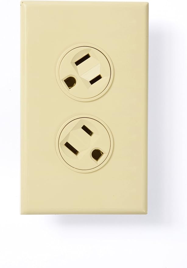 360 Electrical 36011-V Rotating Duplex Outlet, Ivory