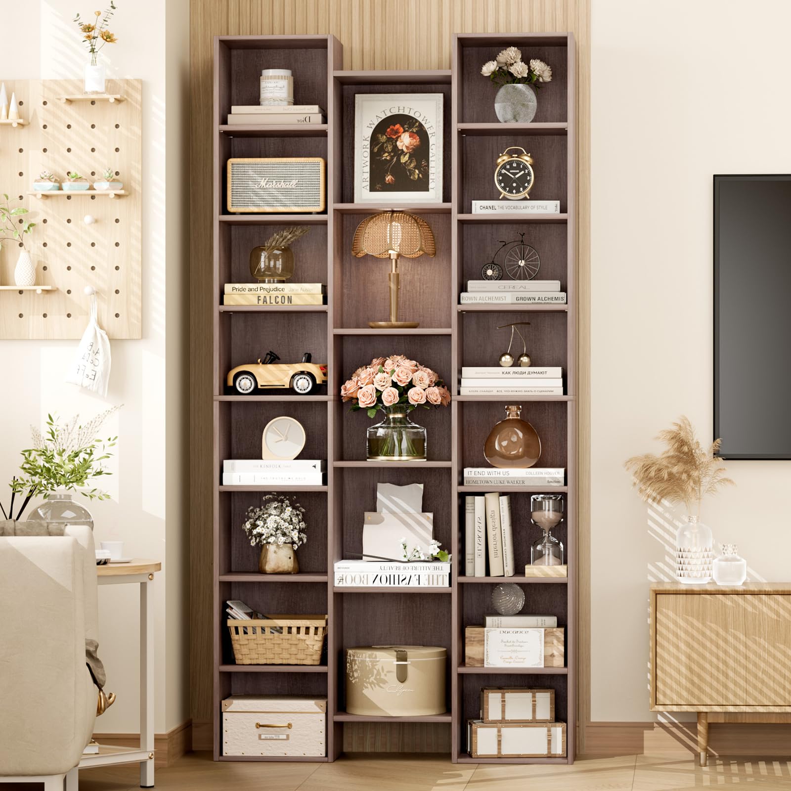 Amazon.com: FOTOSOK Triple Wide 8 Tier Media Storage Tower Rack, 71 ...