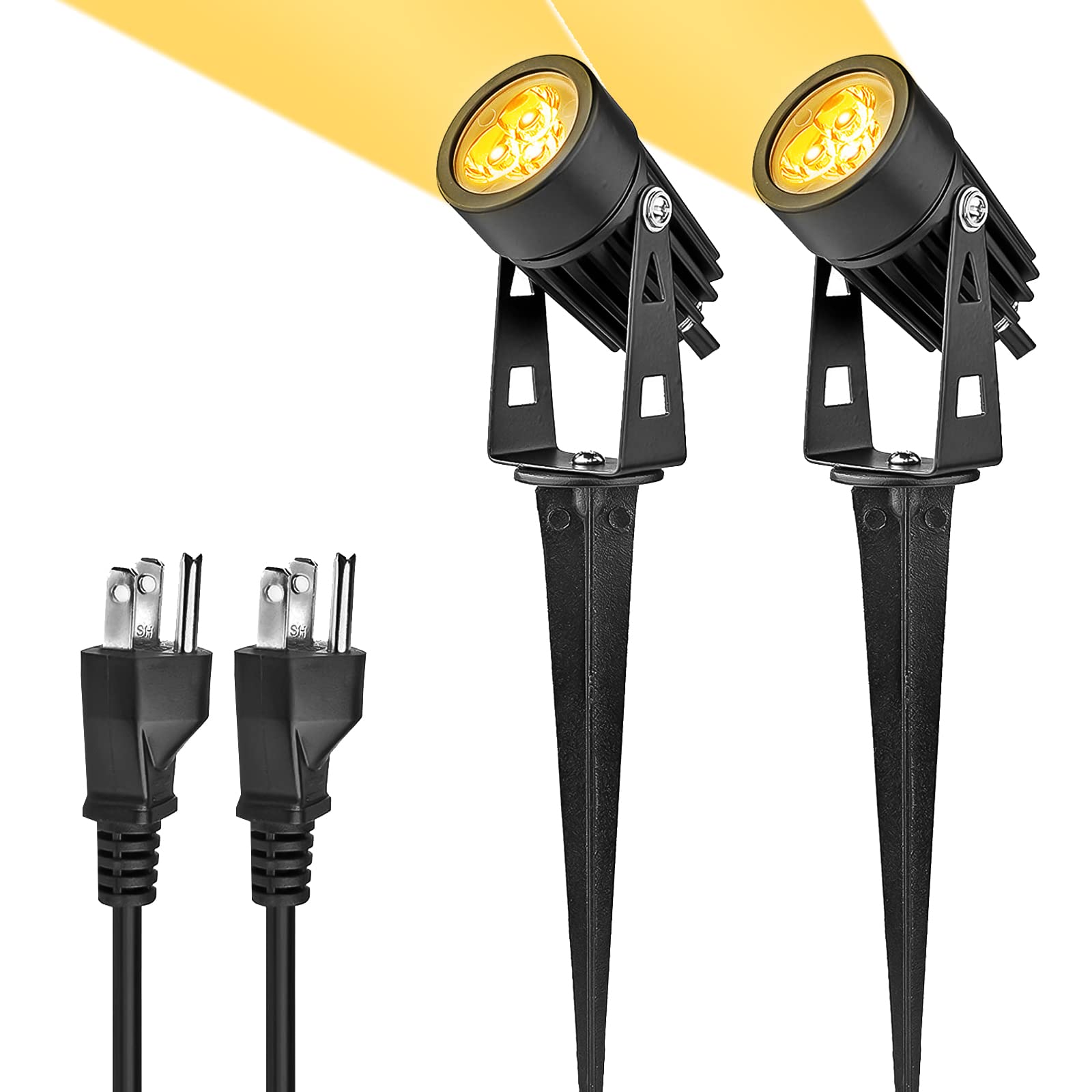 2pcs Spotlight Led Lights, Garden Landscape Spotlights 3W 300LM Warm ...