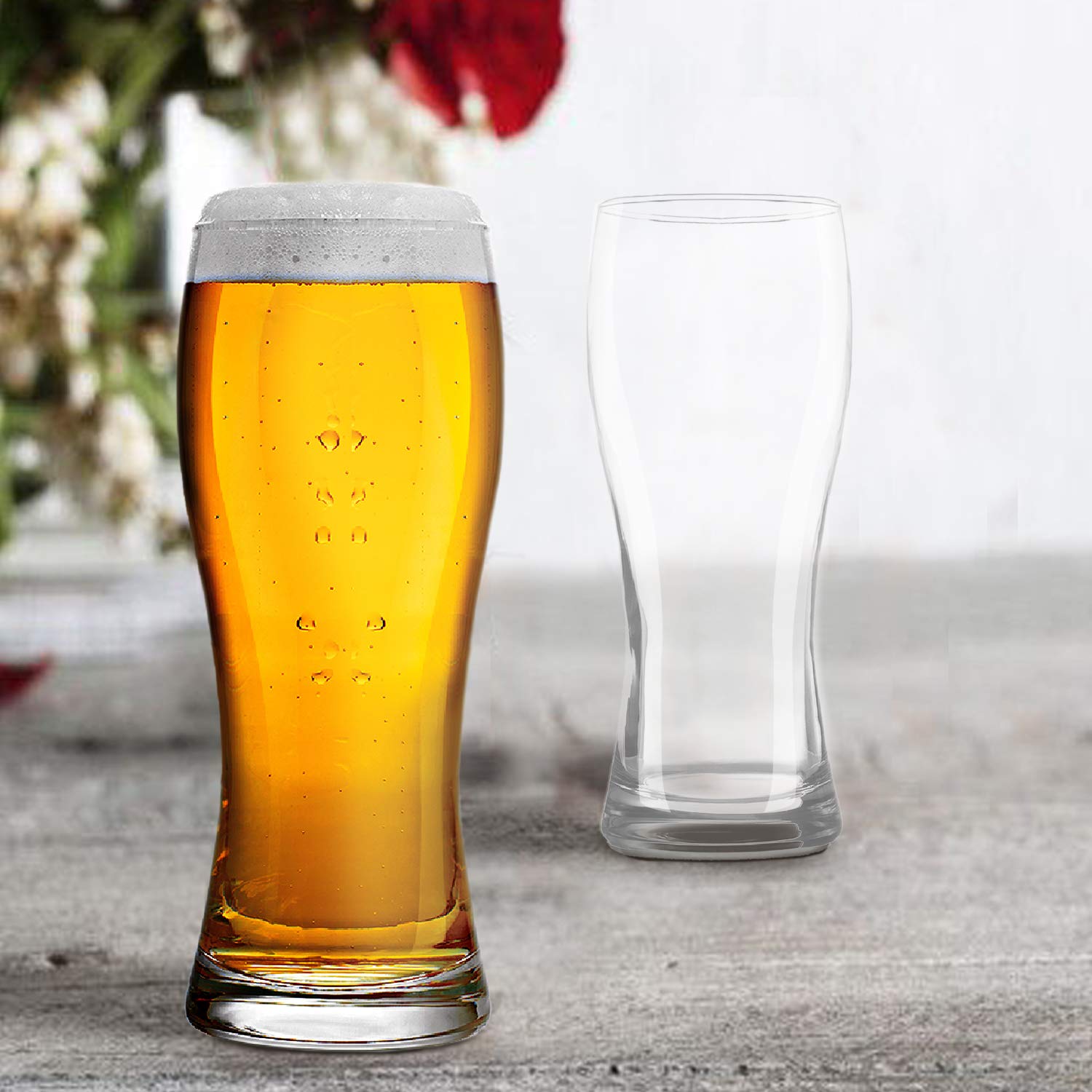 Cello Alto Beer Glass Tumbler 500 ml Set of 2, Clear : Amazon.in: Home ...