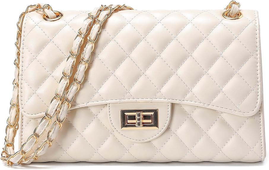 Amazon.com: DIUY Quilted Leather Crossbody Bags for Women Trendy Ladies ...