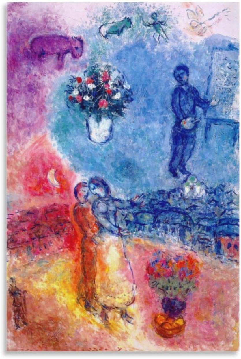 Amazon.com: KEYGEM Marc Chagall Poster Abstract Figures Wall Art Marc ...