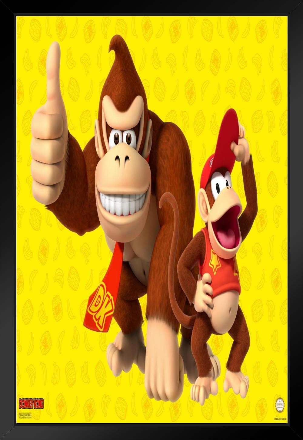 Pyramid America Donkey Kong and Diddy Kong Thumbs Up Nintendo Framed ...