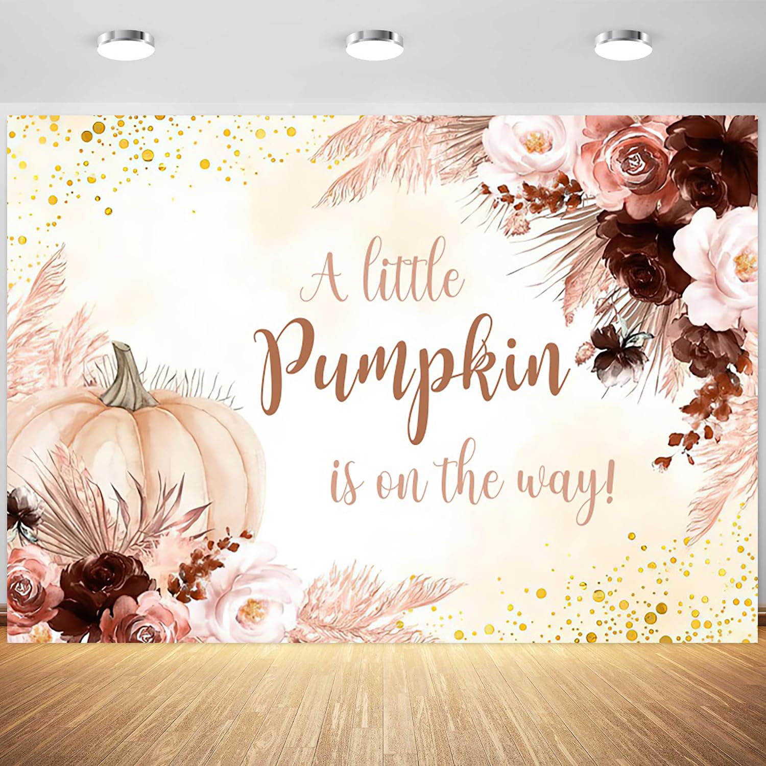 Amazon.com : 7x5ft Pumpkin Baby Shower Backdrop Fall Boho Baby Shower ...