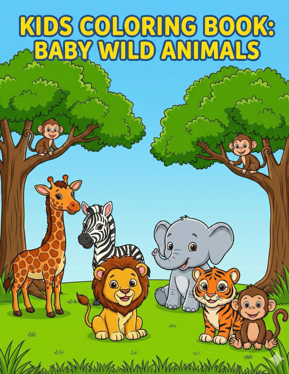 Baby Animals Coloring Book for Kids Ages 3–6: Cute & Easy Coloring ...