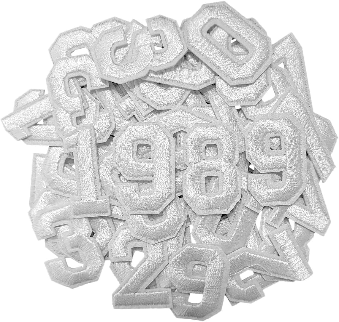 Amazon.com: CXWLJL 30pcs Embroidery Applique Patches, 0-9 Iron on ...