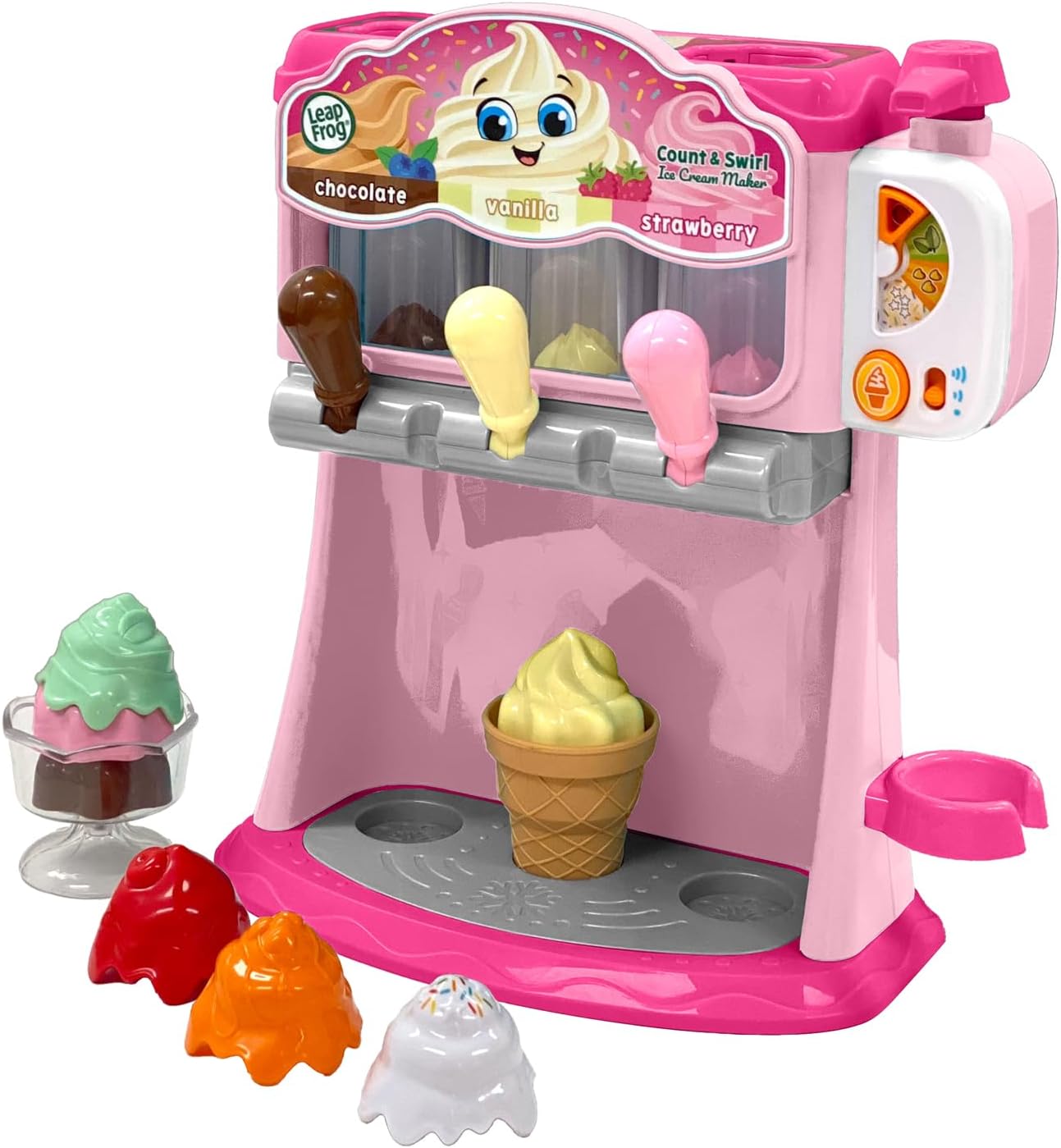 Amazon.com: LeapFrog Count and Swirl Ice Cream Maker Playset for Kids ...