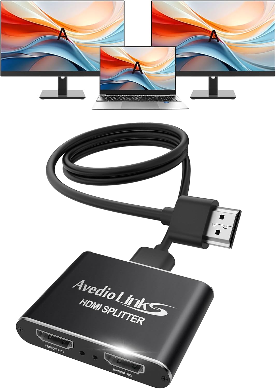 avedio Links 4K@60Hz HDMI Splitter 1 in 2 Out [with 4 ft HDMI Cable ...