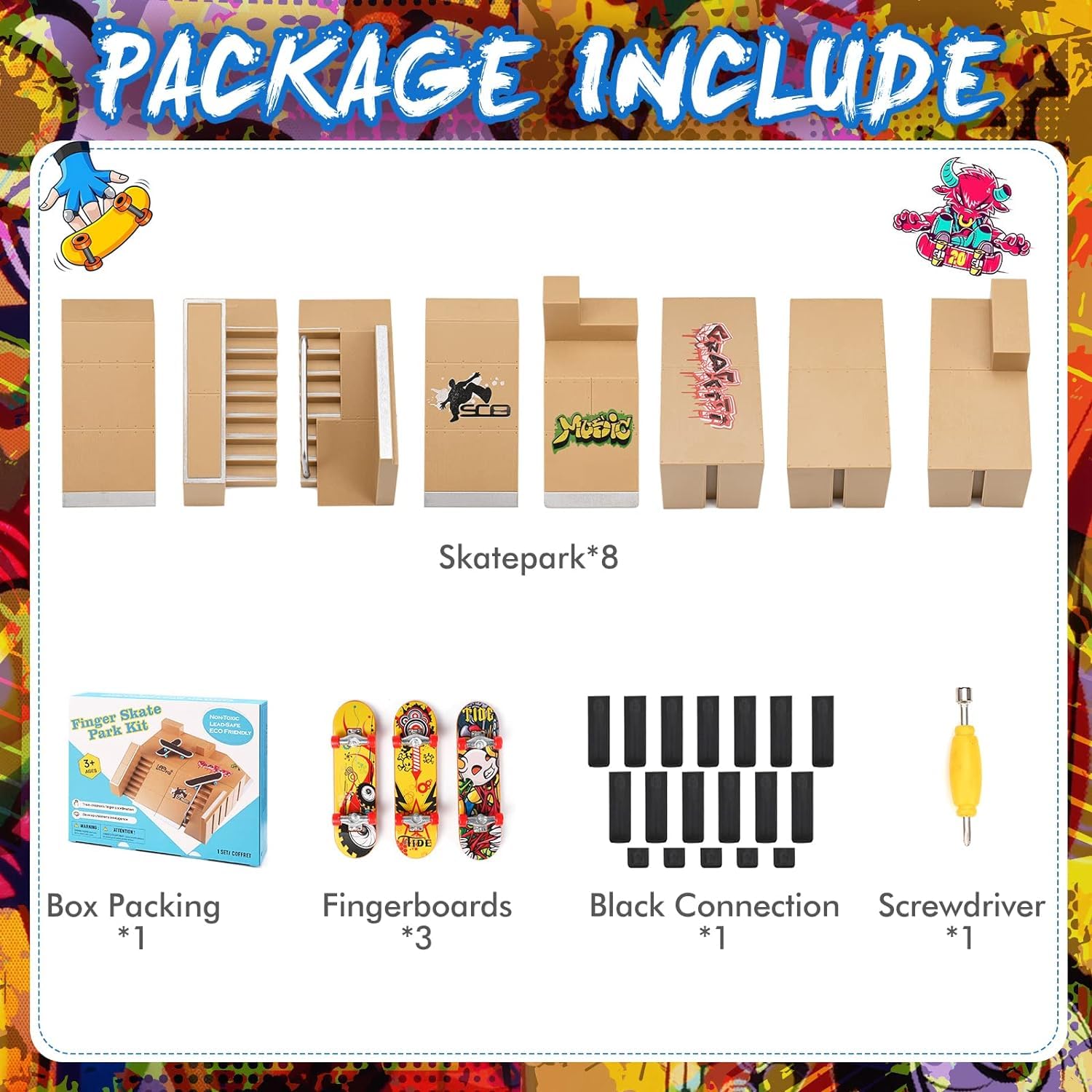 Creative Toy For Boys Girls Finger Skateboard Toys Practicing Matching ...