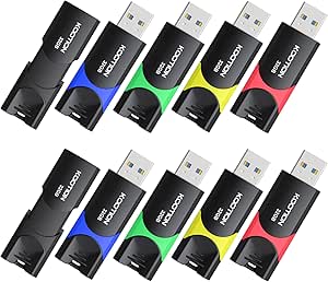 Amazon.com: 32GB USB 3.0 Flash Drive 10 Pack KOOTION Thumb Drive 3.0 Retractable 32G Zip Drive ...