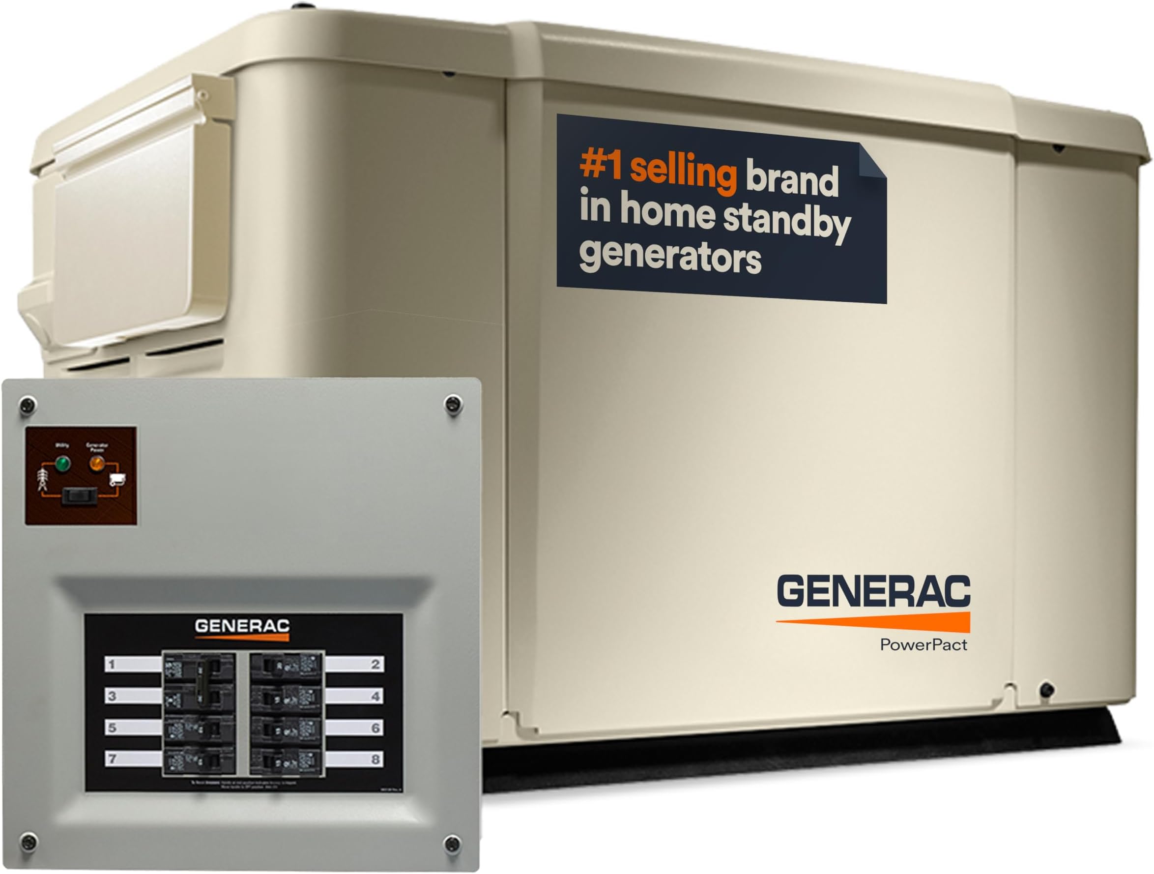 Amazon.com : Generac 7.5kW Powerpact Home Standby Generator with 50 Amp ...