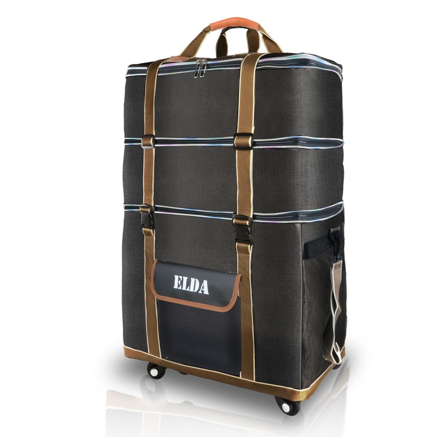 Amazon.com: ELDA Expandable Foldable Luggage Suitcase Rolling Travel ...