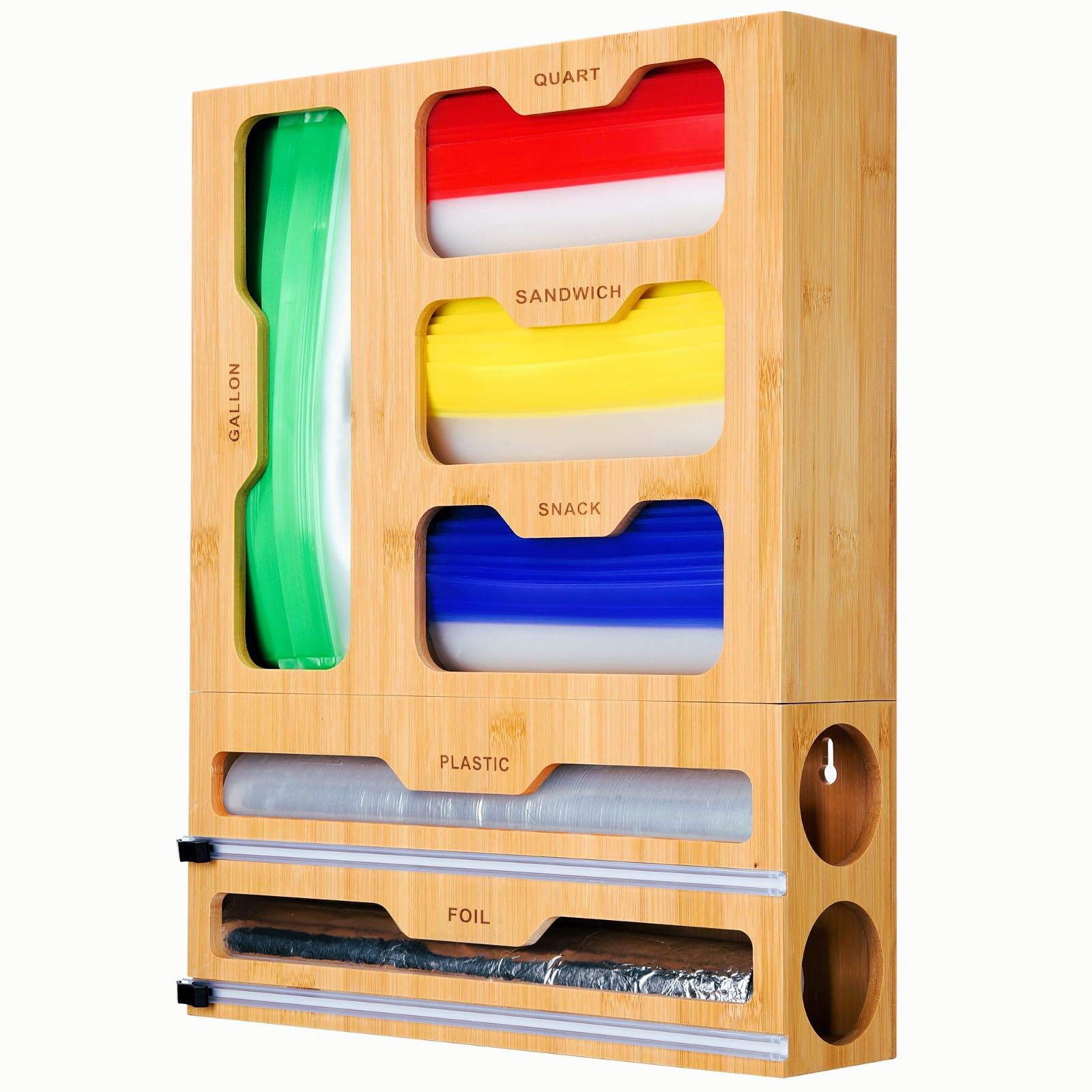 Amazon.com - MG Ziplock Bag Organizer & Plastic Wrap Dispenser with ...