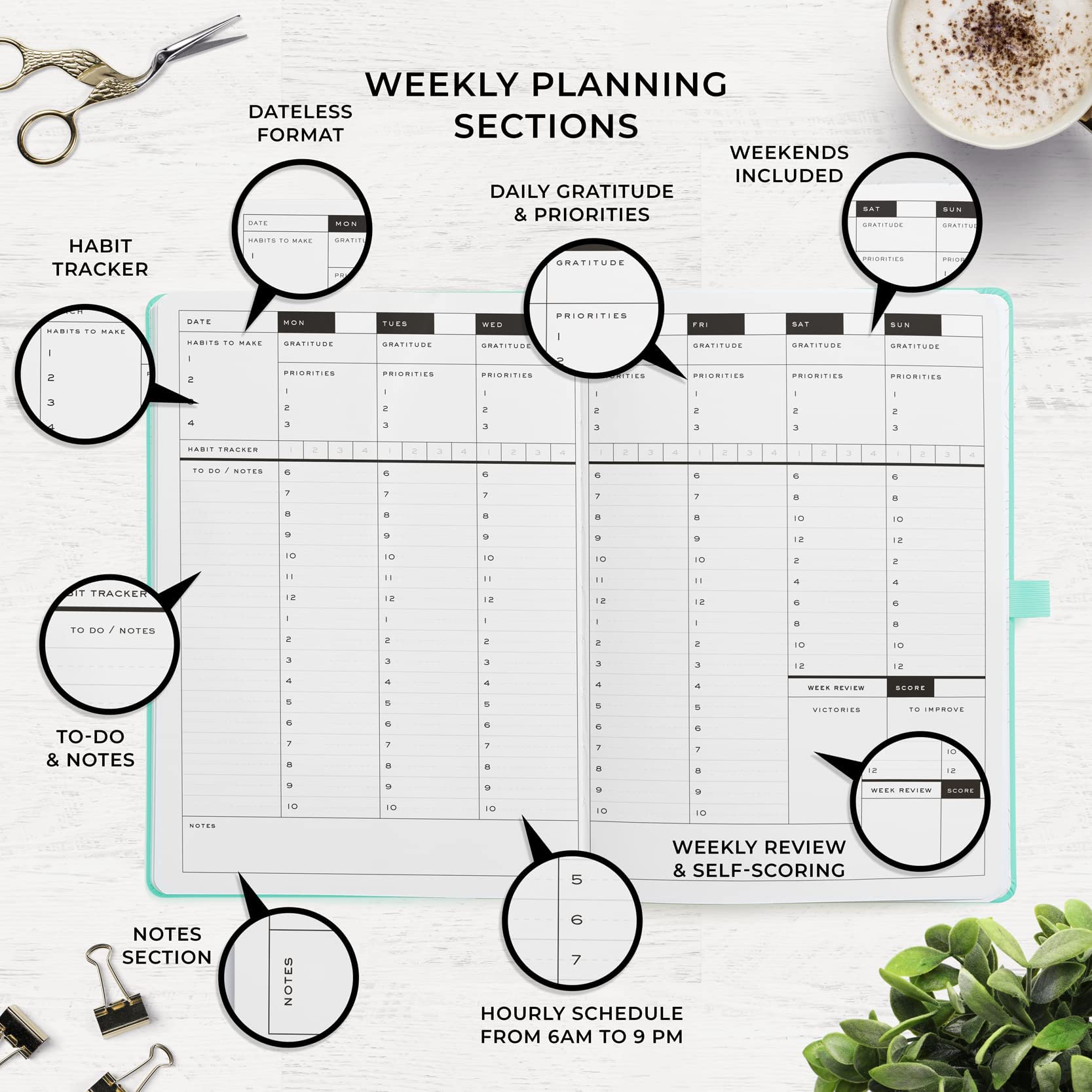 Smart Planner Pro Undated Daily Planner Large A4 Achieve Goals ...