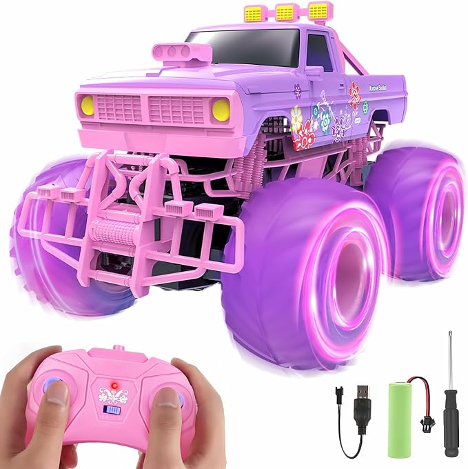 Amazon.com: BEZGAR Pink Remote Control Car for Girls - 1:16 Purple RC ...